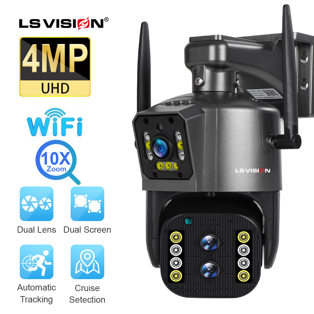 LS VISION DC12V Dual Sensor Humanoid Detection Vehicle Detection 4MP HD ...